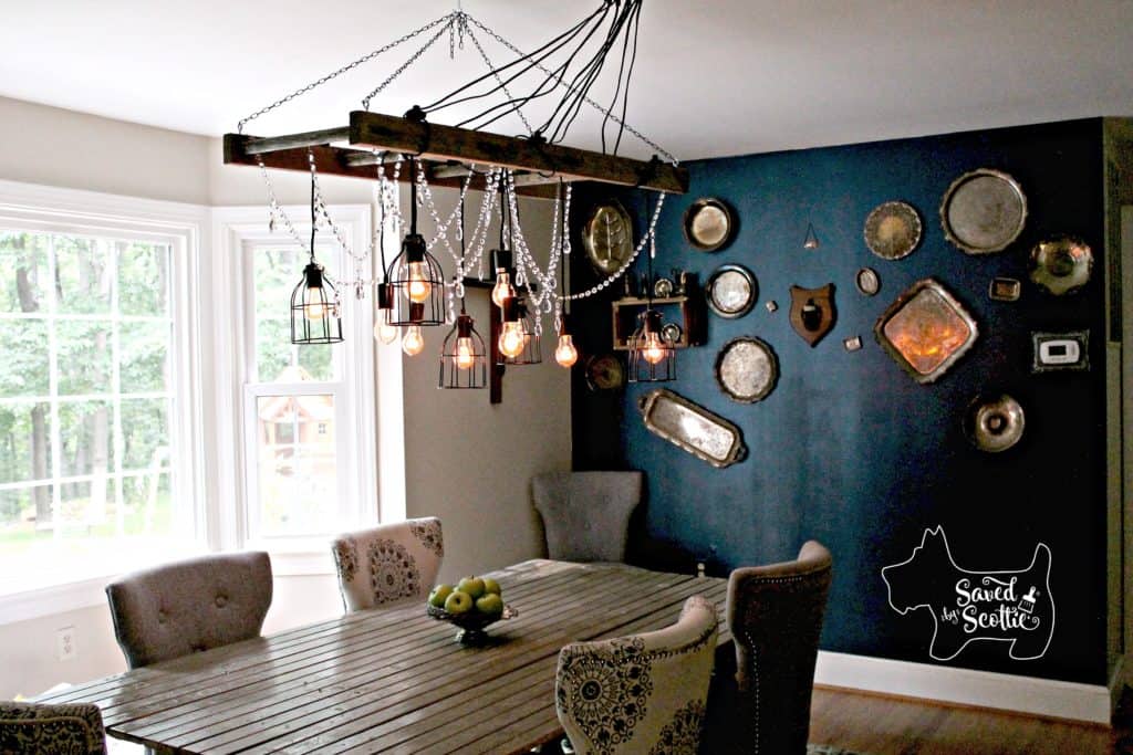 A rustic DIY chandelier with a bit of glam... - Saved by Scottie